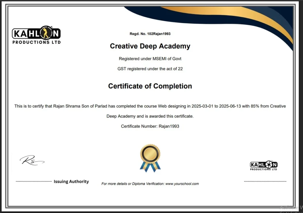 Student Certificate Generator & Verifier (V-1) (with Pdf generation) - Student Certificate ...